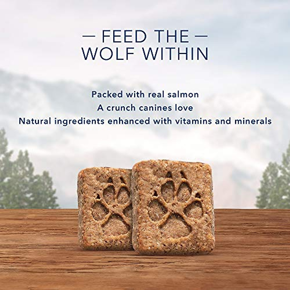 Blue Buffalo Wilderness Trail Treats High Protein Grain Free Crunchy Dog Treats Biscuits, Salmon Recipe 24-oz Bag