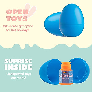 JOYIN 36 Pcs Easter Eggs Bubble Wands for Kids Prefilled Easter Eggs with Toys Inside for Basket Stuffers, Easter Children Fun, Hunt Game, Easter Décor Gifts and Party Favors