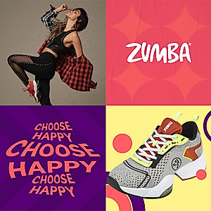 ZUMBA Women’s Air Stomp React Athletic Shoes, Low-Top Shoes for Women, 12, Orange