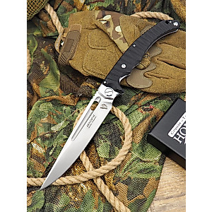 HOKC Avatar-M | 334-189404 | Pocket Knife, EDC Knife by Official Dealer - Designed by Russian Master Aleksander Biryukov - Liner Lock, G10 Handle, Innovative Opening Mechanism, Ball Bearing Pivot, Comfortable Pocket Clip, Long and Durable AUS8 Stainless S