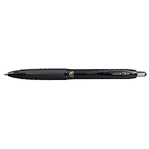 uni-ball 307 Retractable Gel Pens, Micro Point (0.5mm), Black, 12 Count