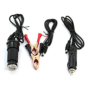 NUZAMAS 12V 8.5W Portable Solar Panel Semi-Flexible with Alligator Clips and USB Output for Car Battery Phone Charging Maintenance Outdoor Camping Fishing Boat RV