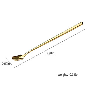 COMIART Long Handle Mixing Stirring Ice Tea Spoons, 6.7 Inch Stainless Steel Square Head Coffee Teaspoons Cocktail Spoon, Ideal for Household Use Party or Bar, Pack of 4