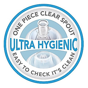 Nuby Plastic 2-Pack No-Spill Super Spout Grip N' Sip Cup, Red and Blue