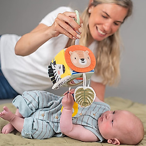 Taf Toys Discovery Cube, Newborn and Baby Developmental Activity Toy. Use on Strollers, Bassinets, Crib & Car Seats. with A Mirror, Teether. Curiosity Booster, for Ages 3-6 Months.