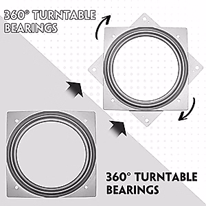 Pack of 8, 6-Inch Lazy Susan Hardware, Silver Lazy Susan Turntable Bearing 5/16" Thick 300lbs for Turntable, Serving Trays, Kitchen Storage Racks, Craft Table, Rotating Bearing Plate