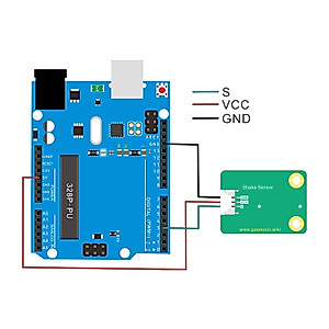 Pzsmocn Digital Shake Sensor, Spring Type Vibration Switch, Compatible with Raspberry Pi and Arduino Board. Suitable for Applications That are Sensitive to One-Way Manual Swing.