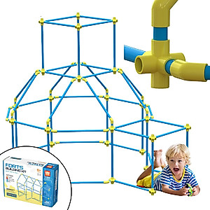 Fortstix Kids Fort Building Kit - 180 Pcs Fort Kits for Kids Indoor and Outdoor - Creative Learning Fort Building STEM Toys Kit for Kids Ages 4 & UP - Ultimate Construction Fort Builder Kit