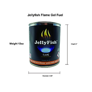 Real JellyFish Flame Premium Gel Fuel 48 Cans Indoor or Outdoor Made in USA 13oz