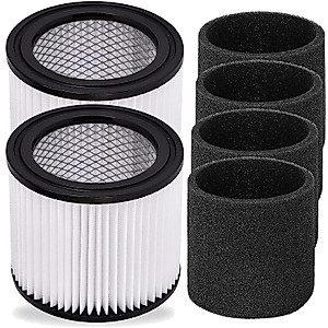 HEPA Vacuum Cleaner Replacement Filter Compatible with Shop-Vac 90398, 903-98, 9039800, 903-98-00 Hangup Wet/Dry Vacuum Cleaner Spares Cartridge Filter (Pack of 2+4)