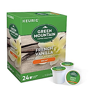 Green Mountain Coffee Roasters French Vanilla Decaf, Single-Serve Keurig K-Cup Pods, Flavored Light Roast Coffee, 96 Count