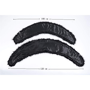 Lucky Leaf Women Winter Faux Fur Ornate Scarf Wrap Collar Shrug for Cocktail Party Bridal Wedding (Paille, 100cm / 39inch)