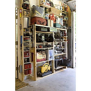 EZStudRack Shelving System for Garages, Sheds, Pantries, Closets, and More. Includes 32 EZStudRacks & 128 Screws- WOOD NOT INCLUDED