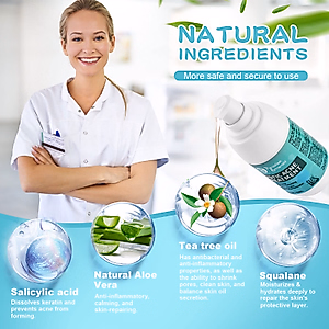 Paradise Emerald Cystic Acne Spot Treatment, Hormonal Acne Treatment for Face，Back and Body, with Salicylic Acid and Tea Tree Oil, Pimple Advanced Acne Cream for Teens & Adults