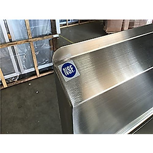 Commercial Kitchen Corner Sink 3 Compartment Stainless Steel NSF with Right and Left Drainboards，Splashboard