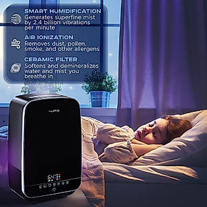 LED Humidifiers for Home Large Room Bedroom 1.45 Gal