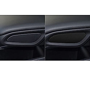 Toworldit Alcantara + ABS Material Center Console Armrest Box L/R Cover Trim Sticker Compatible with BMW Mini Cooper F60 2018-2020 (Black Gray)
