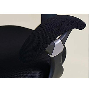 Isccdy Removable Washable Office Chair Armrest Slipcovers Covers Pads (Black)