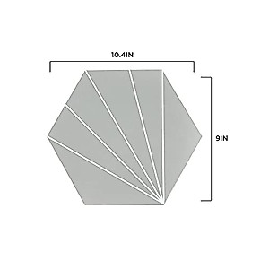 FloorPops 9" x 10.4" Vers Peel & Stick Hexagon Vinyl Floor Tiles (10 Tiles), (4.5 sqft/Carton), Gray