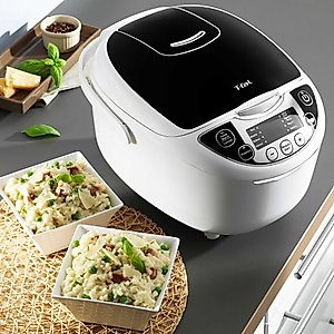 T-fal RK705851 10-In-1 Rice and Multicooker with 10 Automatic Functions and Delayed Timer, 10-Cup, White