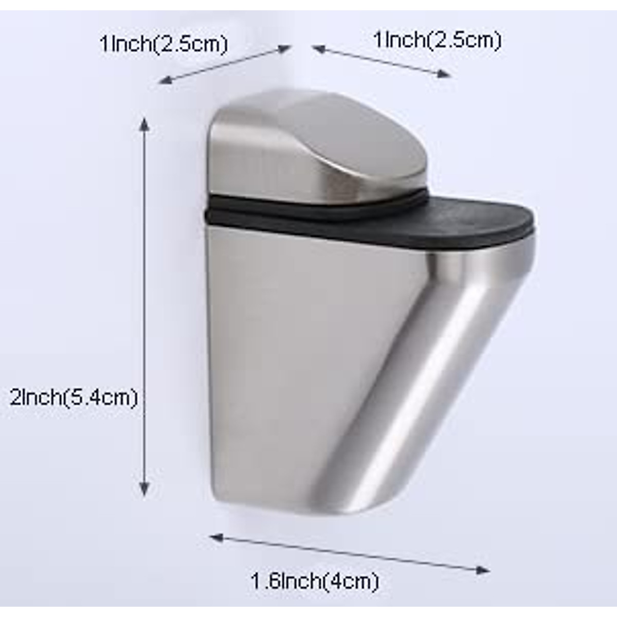 XVL Bathroom Glass Shelf 20 Inch Tempered Glass Rack Brushed Nickel GS3003AM