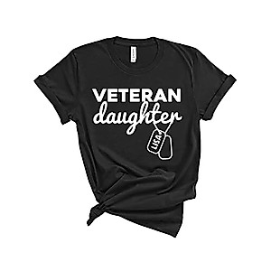 Women's Veteran Daughter T-Shirt, Proud Army Daughter T-Shirt, American Flag Military Gift, Vintage Men's Vietnam Veteran T-Shirt, Dad Grandpa Clothes