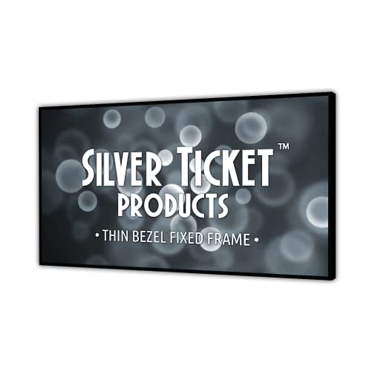 Silver Ticket Products S7 Series 6 Piece Thin Bezel Home Theater Fixed Frame 4K/8K Ultra HD, HDTV, HDR & Active 3D Projection Screen, 16:9 Format, 100" Diagonal, UST Material S7-169100-UST