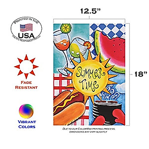 Toland Home Garden 112611 Summer Fun summer Flag 12x18 Inch Double Sided summer Garden Flag for Outdoor House Picnic Flag Yard Decoration