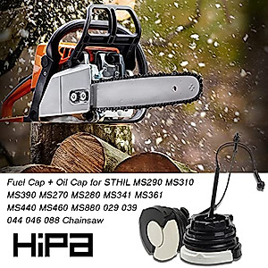 Hipa Fuel Cap and Oil Cap for STHIL MS290 MS310 MS390 MS270 MS280 MS341 MS361 MS440 MS460 MS880 029 039 044 046 088 Chainsaw