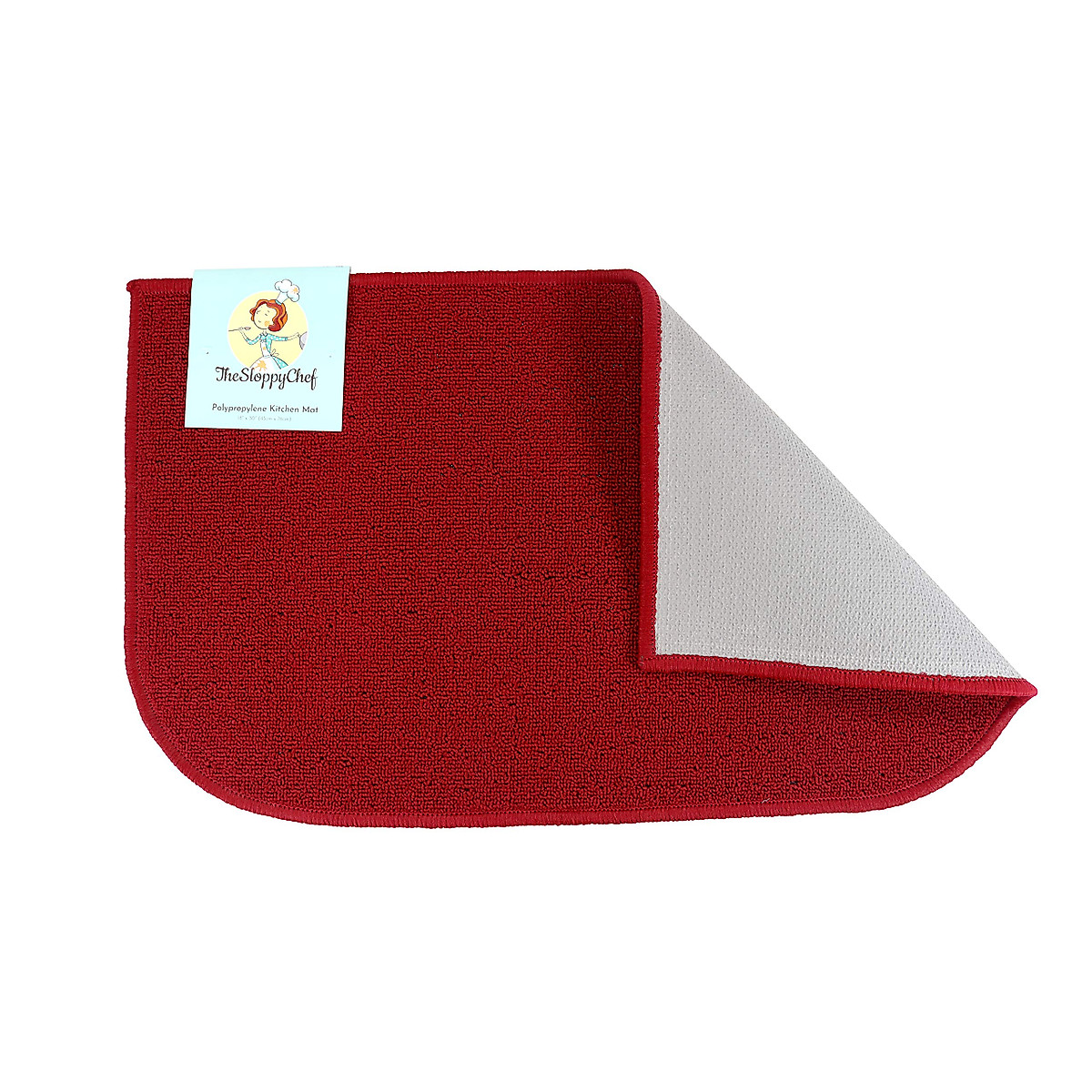 Arkwright SC Jakarta Small Kitchen Rug Mat - Non Skid Latex Backing Floor Rugs for Home, Kitchen, Outdoor (20x30 in, Red)