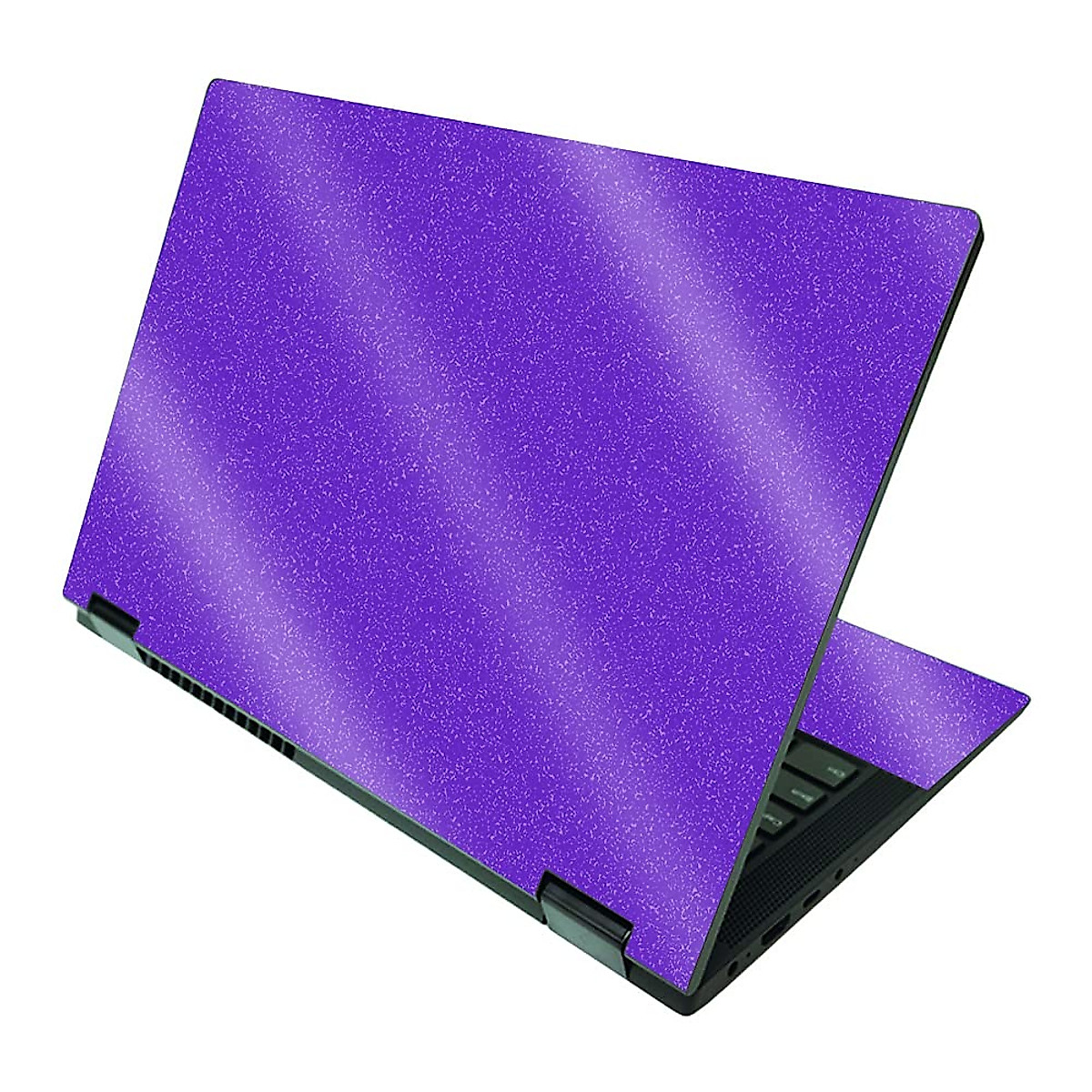 MightySkins Glossy Glitter Skin Compatible with Lenovo IdeaPad Flex 5 2-in-1 15" (2021) - Solid Purple | Protective, Durable High-Gloss Glitter Finish | Easy to Apply | Made in The USA