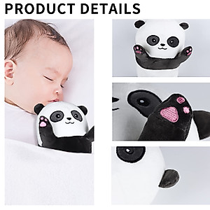 ROPELOK Panda Plush Body Throw Pillow, 27.5" Long Panda Stuffed Animal Pillow, Kawaii Soft Panda Plush Toy for Kids Children Xmas Birthday Gifts