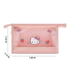 Large Capacity Cosmetic Bag Travel Make up Bag Toiletry Pouch Packing Bag with Zipper Accessory Organizer for Women (Pink-E)