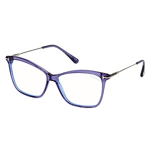 Tom Ford FT 5687-B BLUE BLOCK Transparent Shiny Violet 56/14/140 women Eyewear Frame