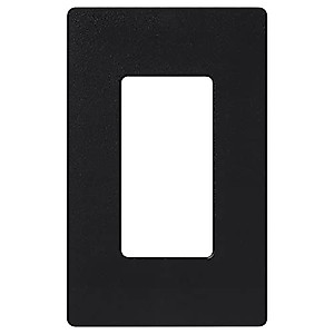 Lutron Claro 15 Amp Duplex Outlet, Black, with 1-Gang Wallplate