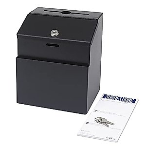 Safco Products 4232BL Steel Suggestion Box, Black