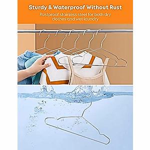 70 Pack Stainless Steel Metal Hangers for Coat, Baby Clothes
