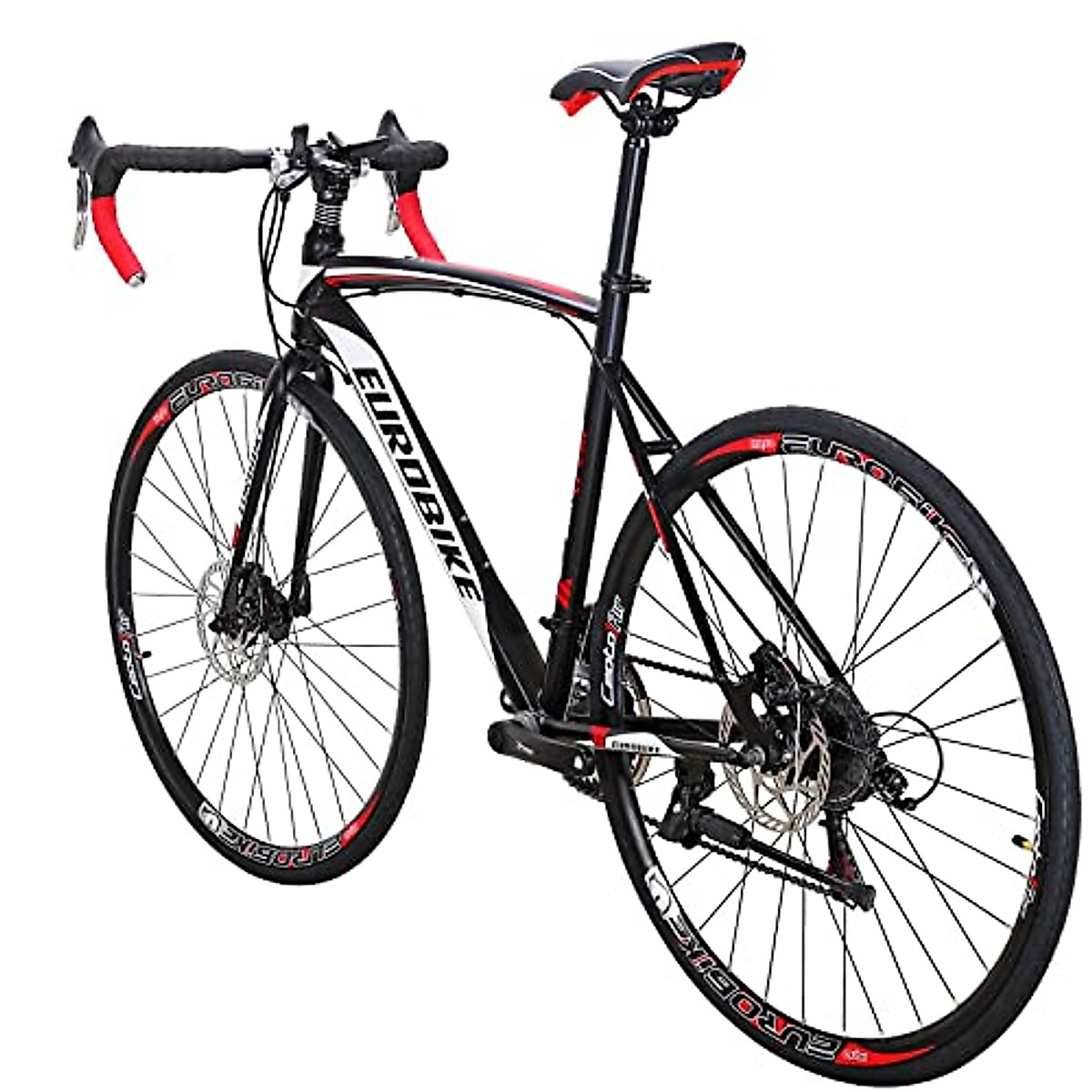 EUROBIKE Road Bike,49CM/54Cm Mens/Womens 700C City Bicycle,21 Speed (49CM Frame Wheel 30)
