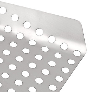 French Fries Scoop Laborsaving Stainless Steel Metal Popcorn Scoop with Holes for Cinema to Fill The Bucket