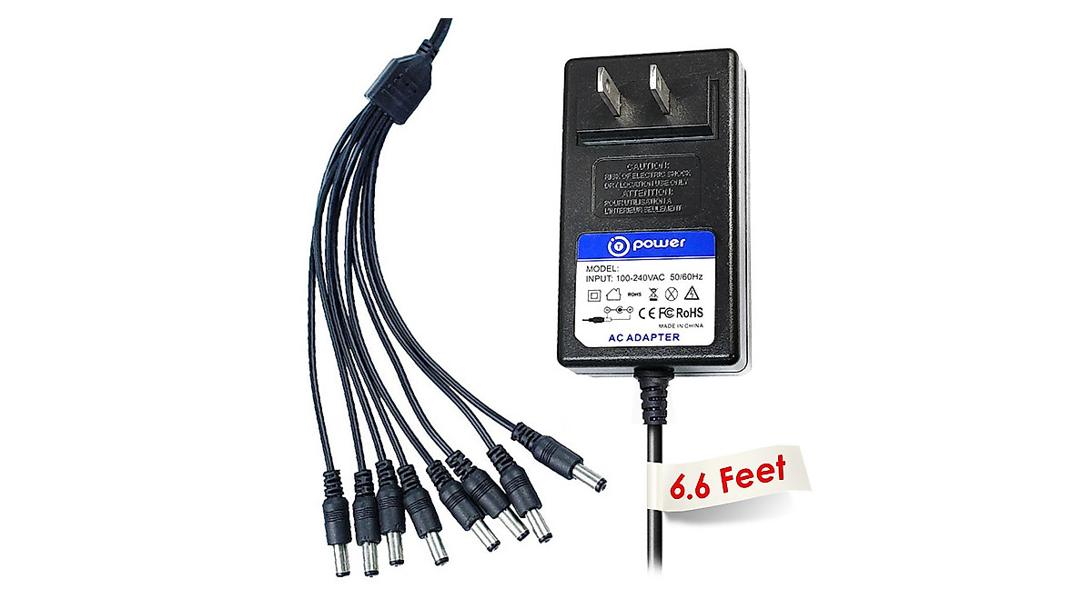 T POWER 6.6 Feet Cable Ac Adapter for 12V CS Power Supply Model: CS ...