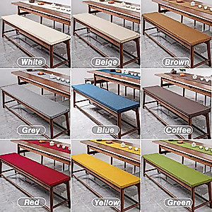 RCDPK Custom Bench Cushion,Personalized Size Bench Pad,Linen Seat Cushion for Indoor Furniture Outdoor Garden Patio,Customized Bay Window Cushions,Banquette Cushions,45D High Elasticity Foam Sponge