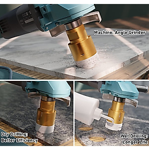 Diamond Hole Saw Kit 15PCS Tile Hole Saw 5/8-11 Thread - Diamond Drill Bits for Porcelain Tile - Diamond Hole Saw - Diamond Drill Bits - Diamond Bit - 6/8/10/12/16/20/25/30/35/45/55/68/100mm+adapters