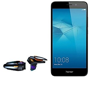 BoxWave Gaming Gear Compatible With Honor 5c - Touchscreen QuickTrigger Auto, Trigger Buttons Autofire Gaming Mobile FPS - Jet Black