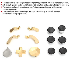 Replacement Gamepad Swap Joysticks Paddles Accessory for X One Elite Series 2 Controller(golden)