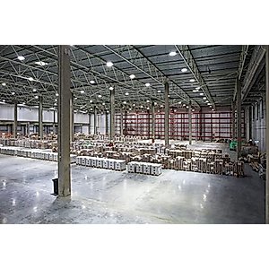 Lithonia Lighting CPRB ALO13 UVOLT SWW9 80CRI DBL LED Round High Bay with Switchable Color Temperature and Adjustable Light Output Switch, Multi-Volt 120-347V, 13-inch, Black