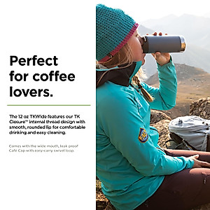 Klean Kanteen 12oz TKWide Insulated Water Bottle with Twist Cap - Real Teal