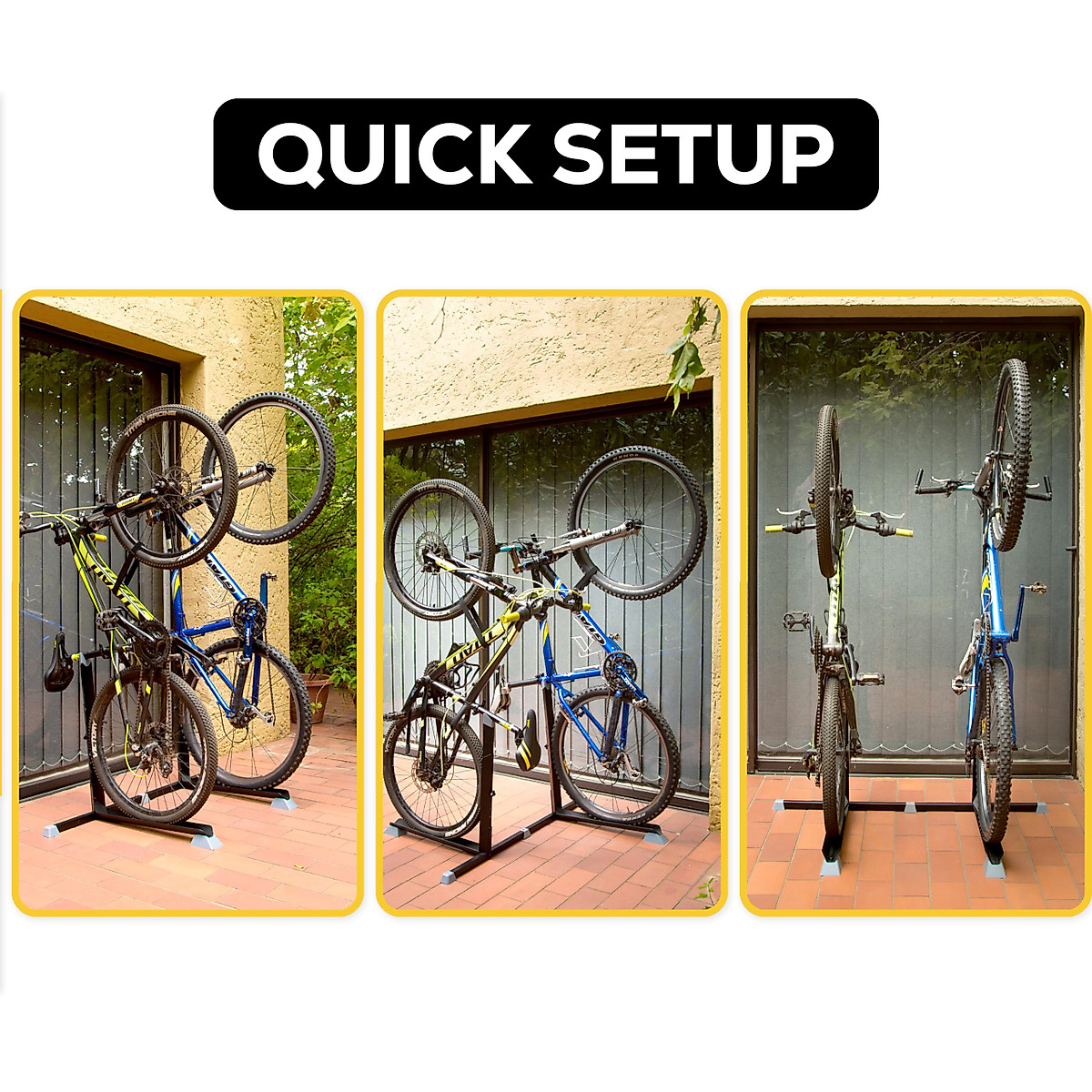 Bike Nook Bike Stand & Vertical Rack for Indoor & Outdoor Storage