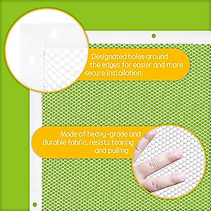 Banister Guard for Baby - 10ft x 3ft, Child Safety Net, Stair Railing Proof Mesh for Kids, Toys, Pets - White