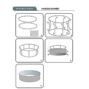 BannerBuzz Sky Tube Hanging Banners, 230 GSM Polyester Fabric, Anodized Coated Aluminium with Bungee Poles, Curved Poles, and Inbuilt Pushlock Pins (Print with Hardware,8' X 2')