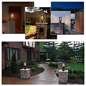 ALAISLYC Outdoor Post Light Fixture Outdoor Post Lamps for Garden Post Pole Mount Hardwired 120V, Landscape Yard Pathway Deck Garden Pathway, Waterproof with Clear Glass